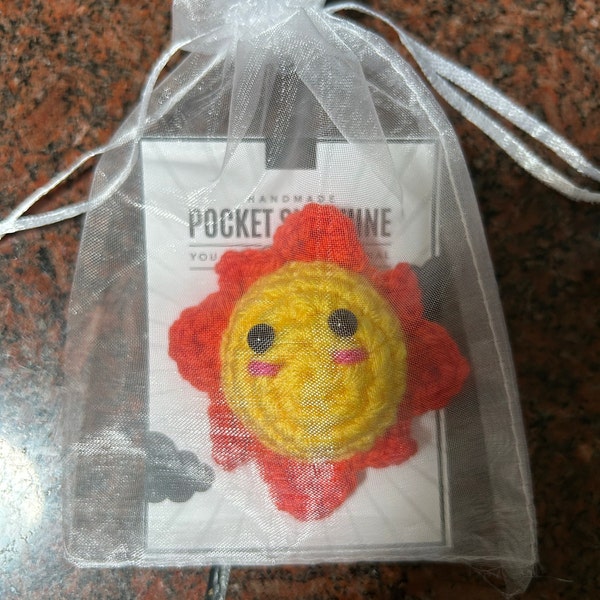 Pocket Sunshine, Crocheted Sun, Small Gift - Etsy