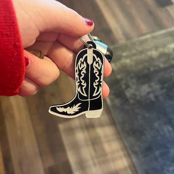 Cowboy Boots Keychain Cowgirl Boot Keychain Bachelorette Bridesmaids ...