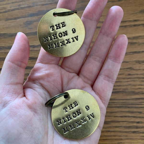 Thick Double Sided Brass Key Tag Labels Any Custom Text Super Quality ...