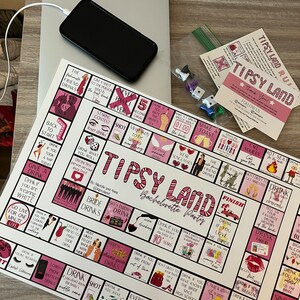 Tipsy Land Party Adult Drinking Board Game Game Night - Etsy