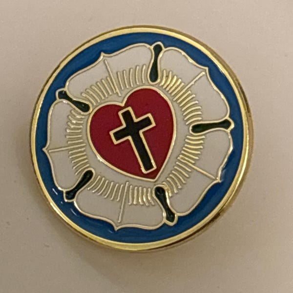 Lutheran Luther Rose Cross Religious Enamel Pin - Etsy