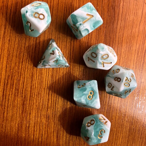Seastone Dice Set (made to Order) - Etsy