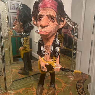 Bob Dylan Art, Paper Mache Figure, Bob Dylan Gift, Handmade Sculpture ...