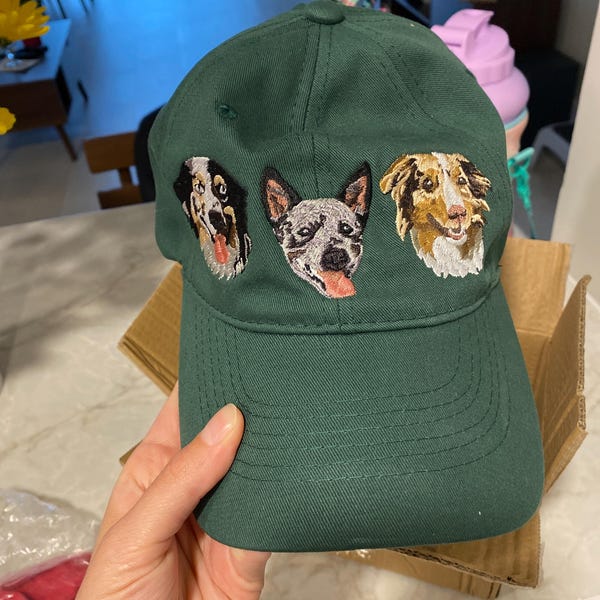 Custom Dog Baseball Cap Birthday Gift for Her Custom Embroidered Dog ...