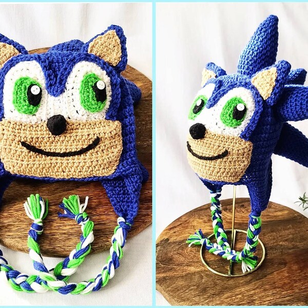 Crochet Pattern Bundle for Sonic & Shadow Hats | PDF Download Only | - Etsy