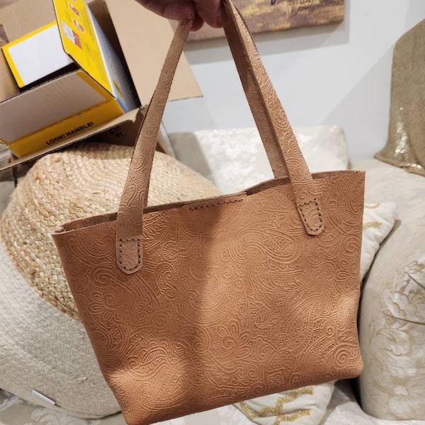 Leather Mini Tote Bag PDF Pattern | Handbag PDF Template | Woman Mini ...