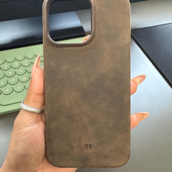 Custom Tumbled Phone Case, Tan Phone Cover, iPhone 14, 13, 12, 11, Pro ...