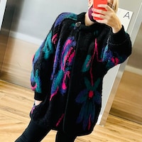 80s Stone Glamour Bling Bling Pimp Glittery Knitted Shirt Evening ...