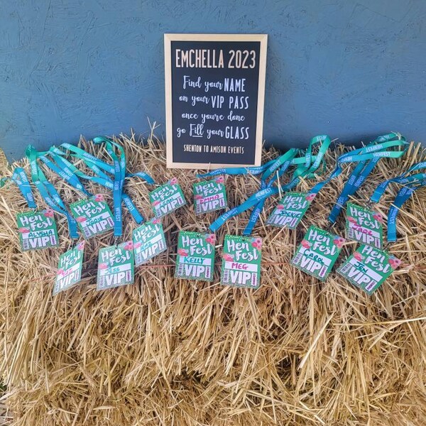 HENFEST ® (green) VIP Festival Hen Party Lanyard Pass ~ Hen Party VIP ...