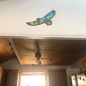 Layered Wolf Art, 3D Wall Art, Mountains and Trees, Outdoor Lover Gift ...