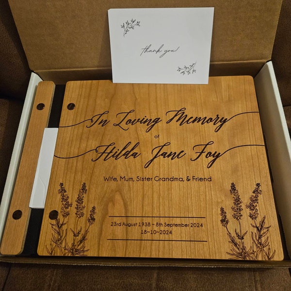 Personalized Retirement Book Wooden Guest Book With Custom Engraved ...
