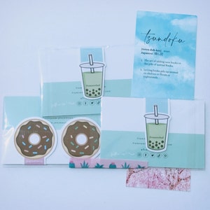 Bubble Tea Boba Tea Set Magnetic Bookmark Cute Tapioca Pearls, Taro ...