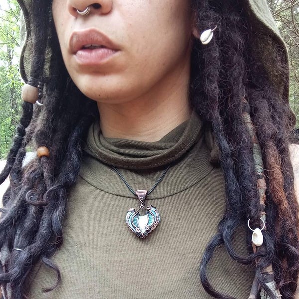 Tiger Eye,moonstone Evil Eye Gemstone Copper Wire Wrap Pendant Jewelry ...