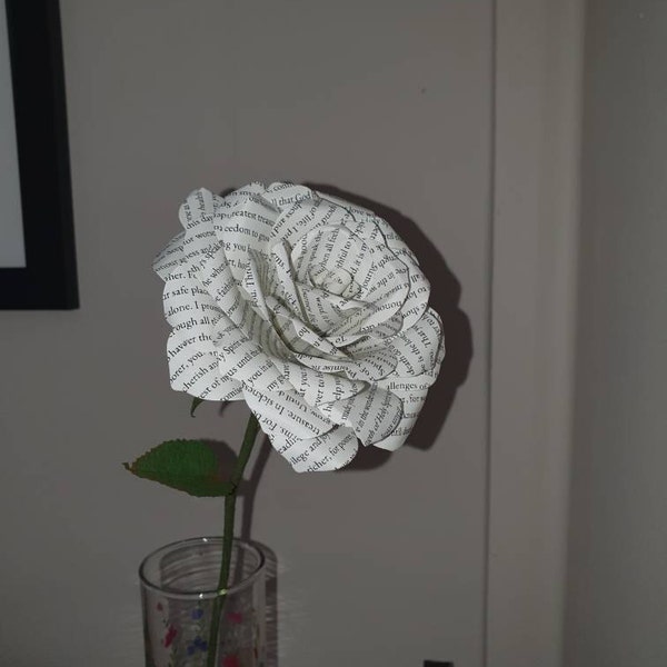 Pink Book Paper Roses Book Page Classic Literature Bouquet Wedding Gift ...