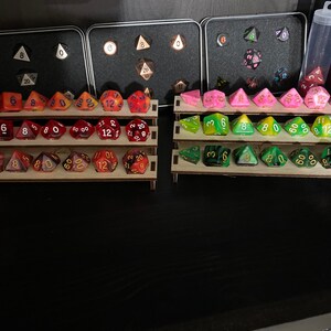 Dice Display Rack 7 Polyhedral Dice Sets Wooden Laser Cut PVA Required ...