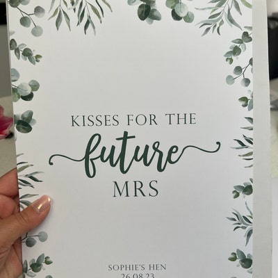 Personalised Kiss the Miss Goodbye Style Keepsake Bachelorette / Bridal ...
