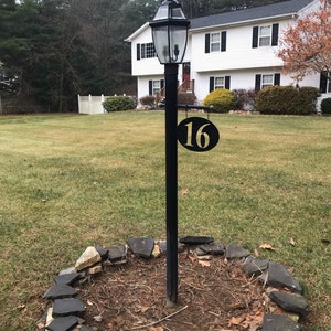 Acrylic Lamp Post Sign | Lamp Post Address Plaque | House Number Sign ...