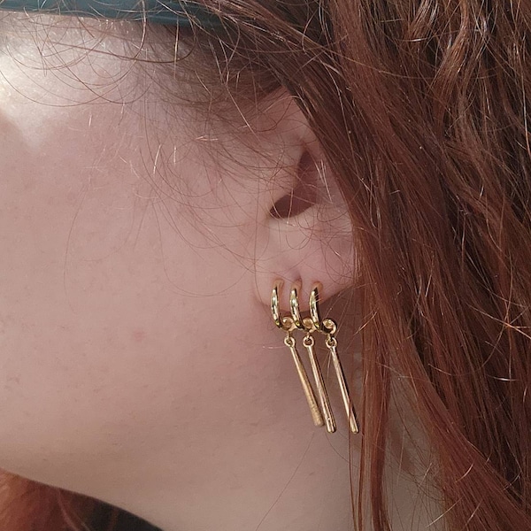 Zoro Earrings Just One Ear Piercing Silver Needle Hypoallergenic ...