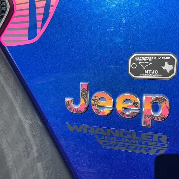 JEEP Wrangler Willys Rubicon 4xe Sahara Overland Fender Emblem Vinyl ...