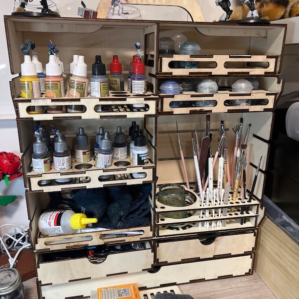 GIGA Portable Paint Station, Modular Shelves and Storage Compatible ...