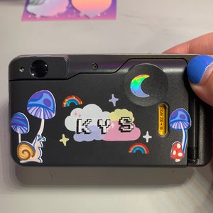 Pink Plaid Confetti Stickers Polco Stickers Korean Stickers | Etsy