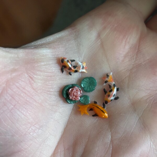 Miniature Koi & Lily Pads - Etsy