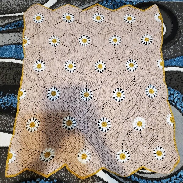 Hexadaisy Crochet Blanket Pattern by Meema Makes ®, Crochet Daisy ...