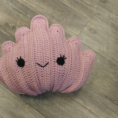 Crochet Seashell Pillow Pattern, Crochet Toy Pattern, Crochet Cushion ...