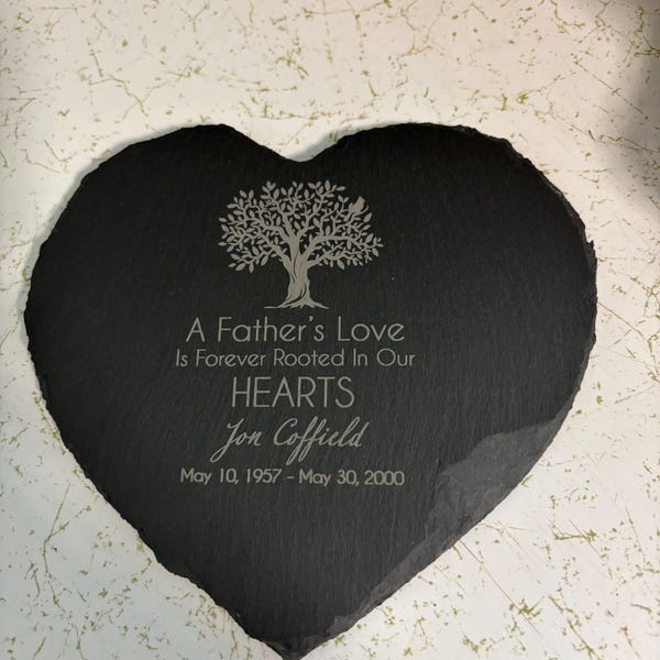 Memorial Stone Personalized Sympathy Gift Real Slate Poem Keepsake ...