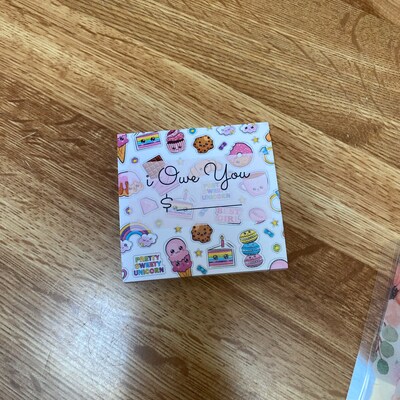 IOU Sticky Notes/cash Totals-cash Envelope System - Etsy