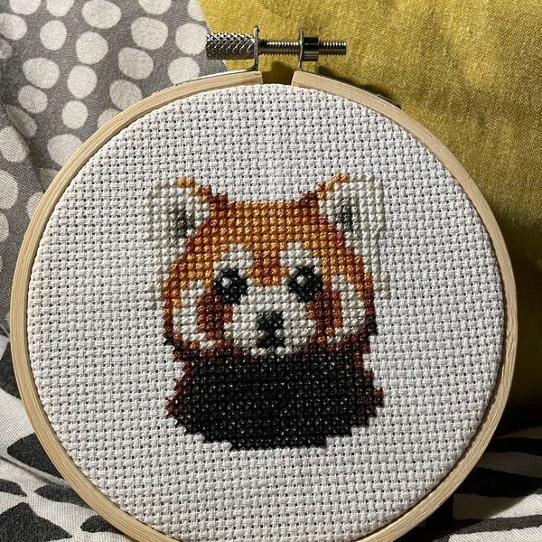 Red Panda Bundle Cross Stitch Pattern PDF - Red Panda + Smiling Red ...