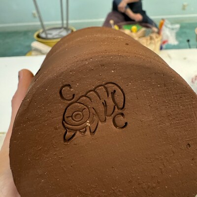 Ceramic Signature Stamp Logo, 12mm Thick Brass Pottery Stamp, Custom ...