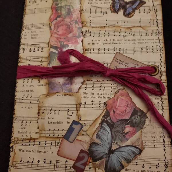 Small Junk Journals With Aged Music and Book Page Collage Loads of ...