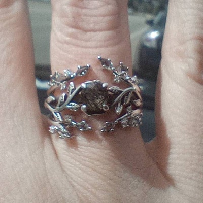 Unique Double Curved Moissanite Wedding Band Solid Gold Moissanite Ring ...