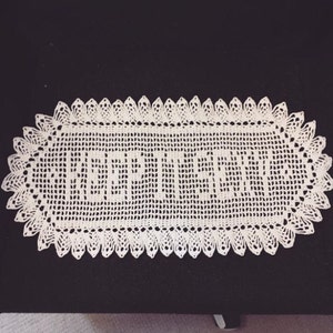 Filet Crochet Family Heirloom Name Doily Pattern - Etsy