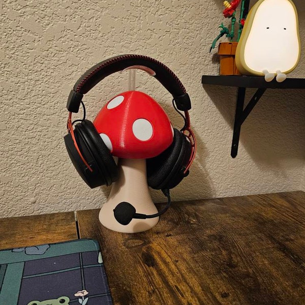Mushroom Headphone Stand - Kawaii Gamer Girl - Headset Holder - Cute ...