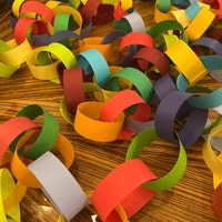 DIY Paper Chain Kits Primary Rainbow Red Orange Yellow Green Blue ...