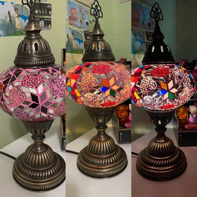 Turkish Lamp, Turkish Desk Lamp, With a Large Size Globe. 100% Handmade ...