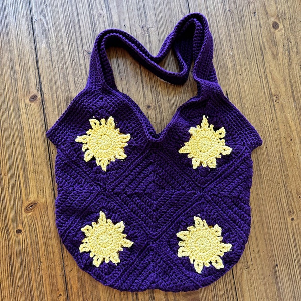 Easy Granny Square Fried Egg Crochet PDF PATTERN | Step-by-step ...