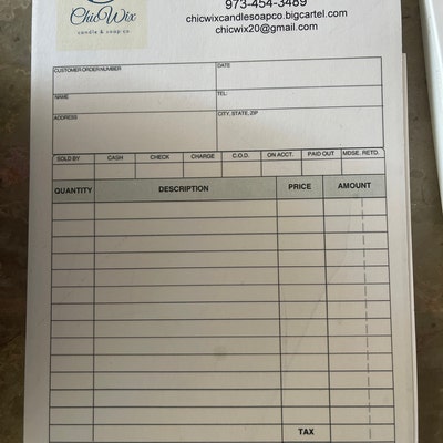 2 Part Ncr Carbonless Sales Receipt Book Full Color Customized 5.5 X 8. ...