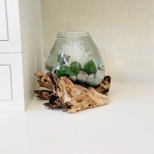 Molten Glass & Gamal Root Patterned Flower Vase With LED Light - Etsy
