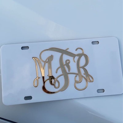 Custom white License Plate, Car Tag, Personalized Car Tag, Custom Front ...