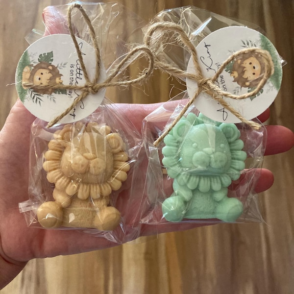 Lion Soap Favors Safari Animal Baby Shower Decorations Wild One Party ...