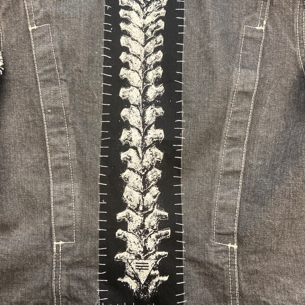 Spine Back Patch, Spinal Column, Skeleton Patch, Bones Patch, Cloth Patch, Badge, Back Patch ...