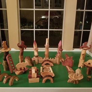 Tree Blocks Forest Friends 60pc - Etsy