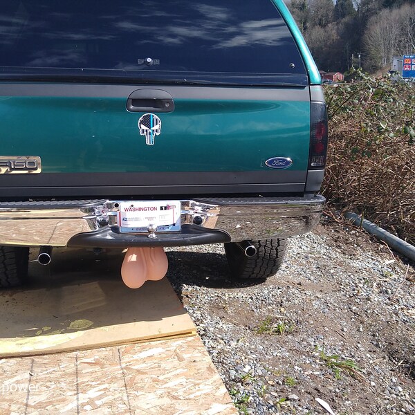 Truck Nuts 16" Tall Flesh (beige) Toned Monster Truck Nutz With FREE ...