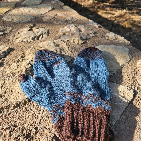 PDF PATTERN - Wood Folk Fingerless Mittens S / L Sizes - Etsy