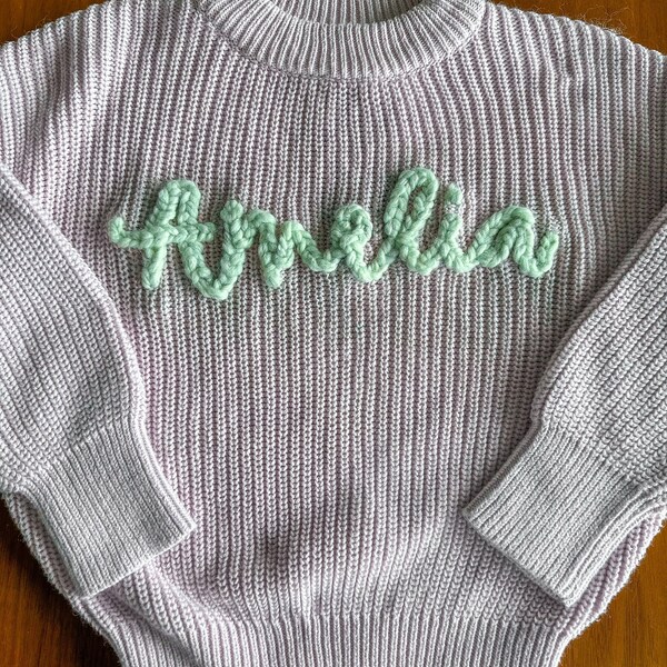 DIY Name Sweater Kit, Embroidery Kit Sweater, Personalized Name Sweater ...
