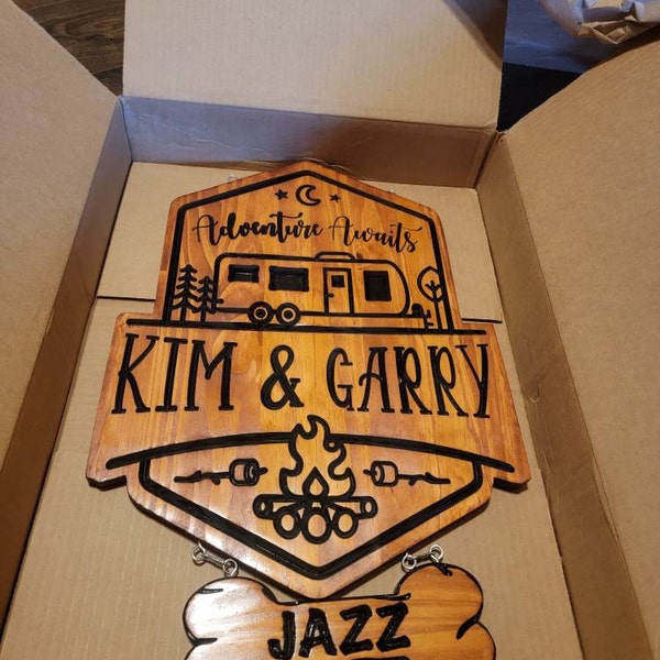 Camper Sign, RV Sign, Engraved Rv Sign, Campsite Flag, RV Flag Hanging ...