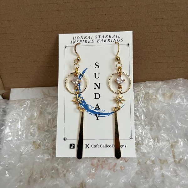 Sunday Earrings | Honkai Star Rail Inspired Earrings | Cosplay Earrings ...